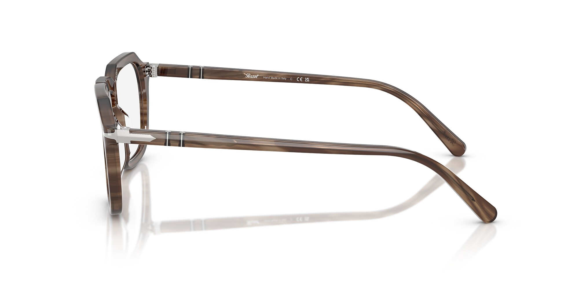 Persol PO3292V Eyeglasses in Striped Brown | Persol® Persol Qatar