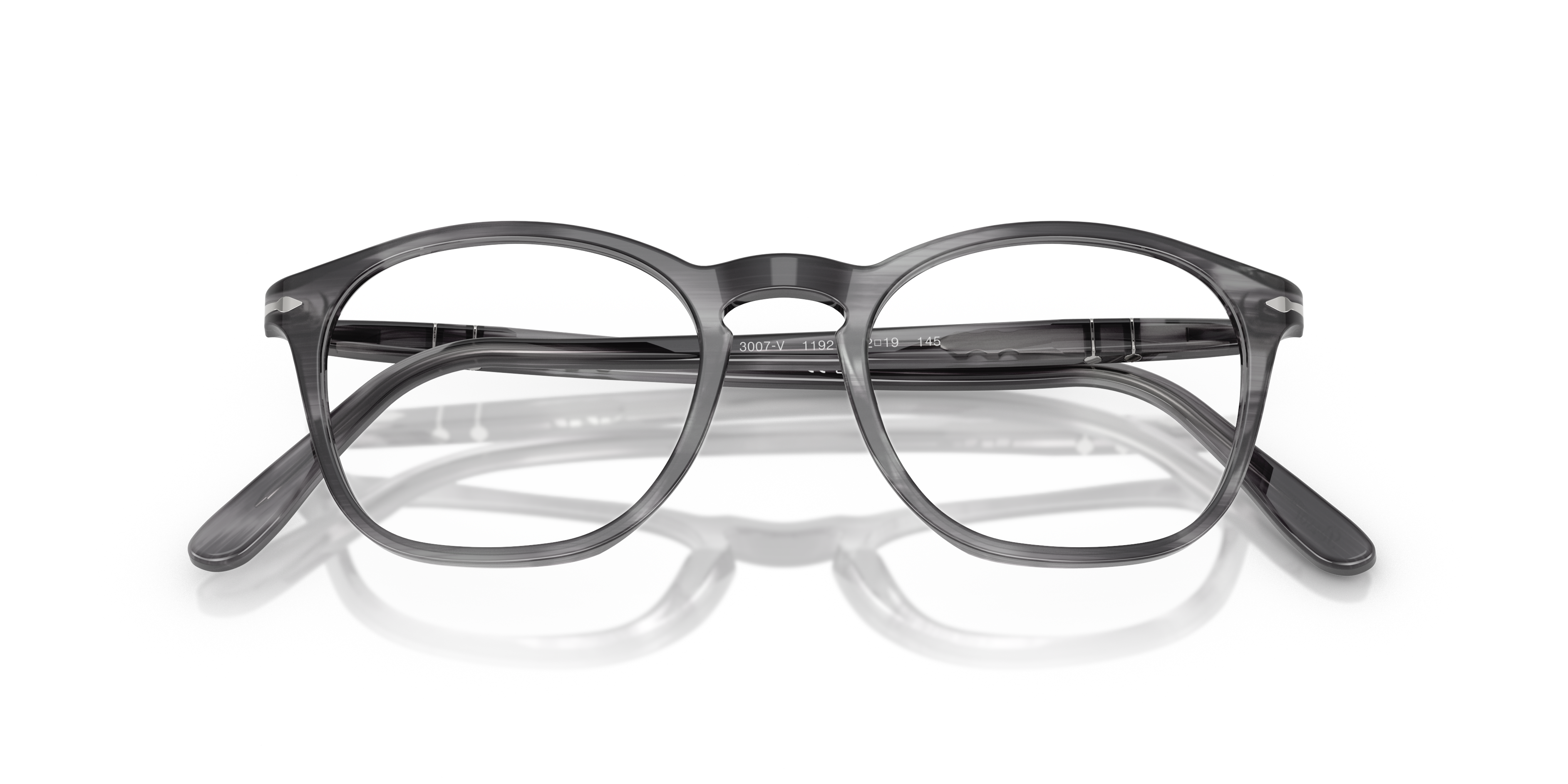 Persol PO3007V Eyeglasses in Striped Grey | Persol® Persol USA