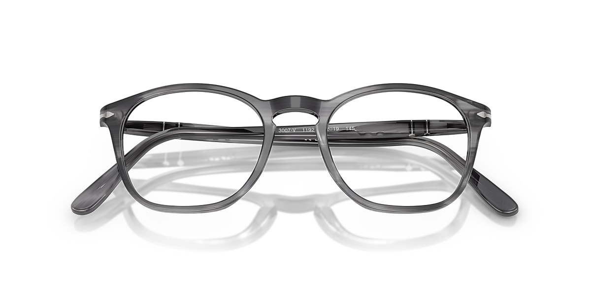 Persol PO3007V Eyeglasses in Striped Grey | Persol® Persol USA
