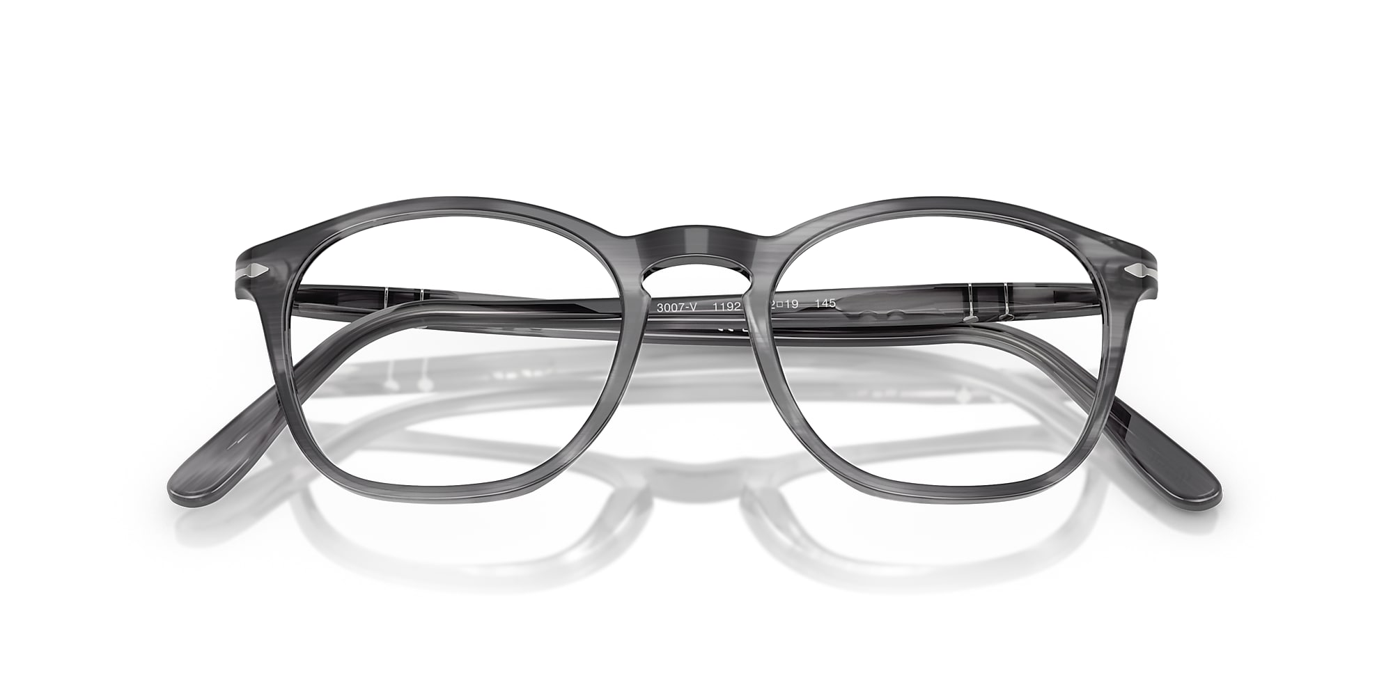 Persol PO3007V Eyeglasses in Striped Grey | Persol® Persol United Kingdom
