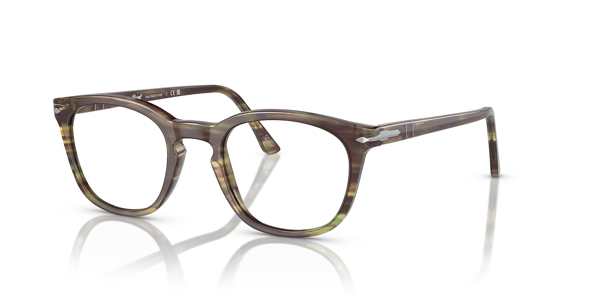 Persol PO3258V Eyeglasses in Striped Green | Persol® Persol USA