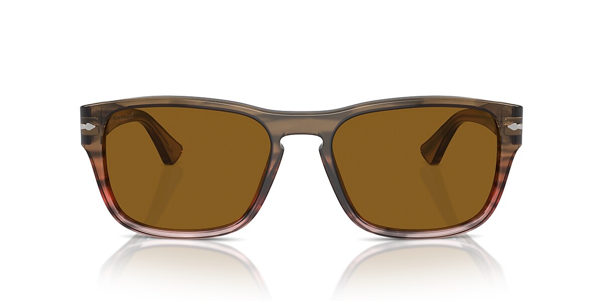 Persol PO3341S Sunglasses in Striped Brown Gradient Red | Persol ...