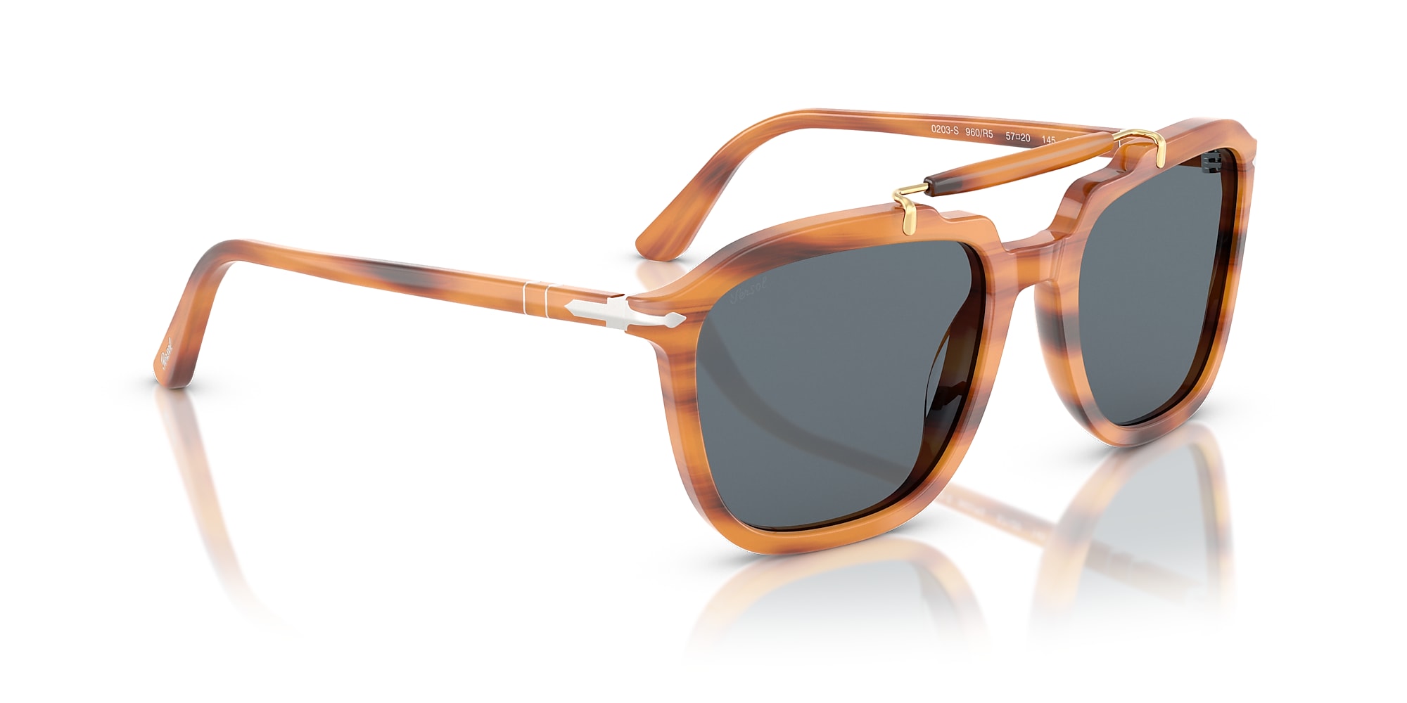 Persol PO0203S - Senna Series Sunglasses in Striped Brown | Persol ...