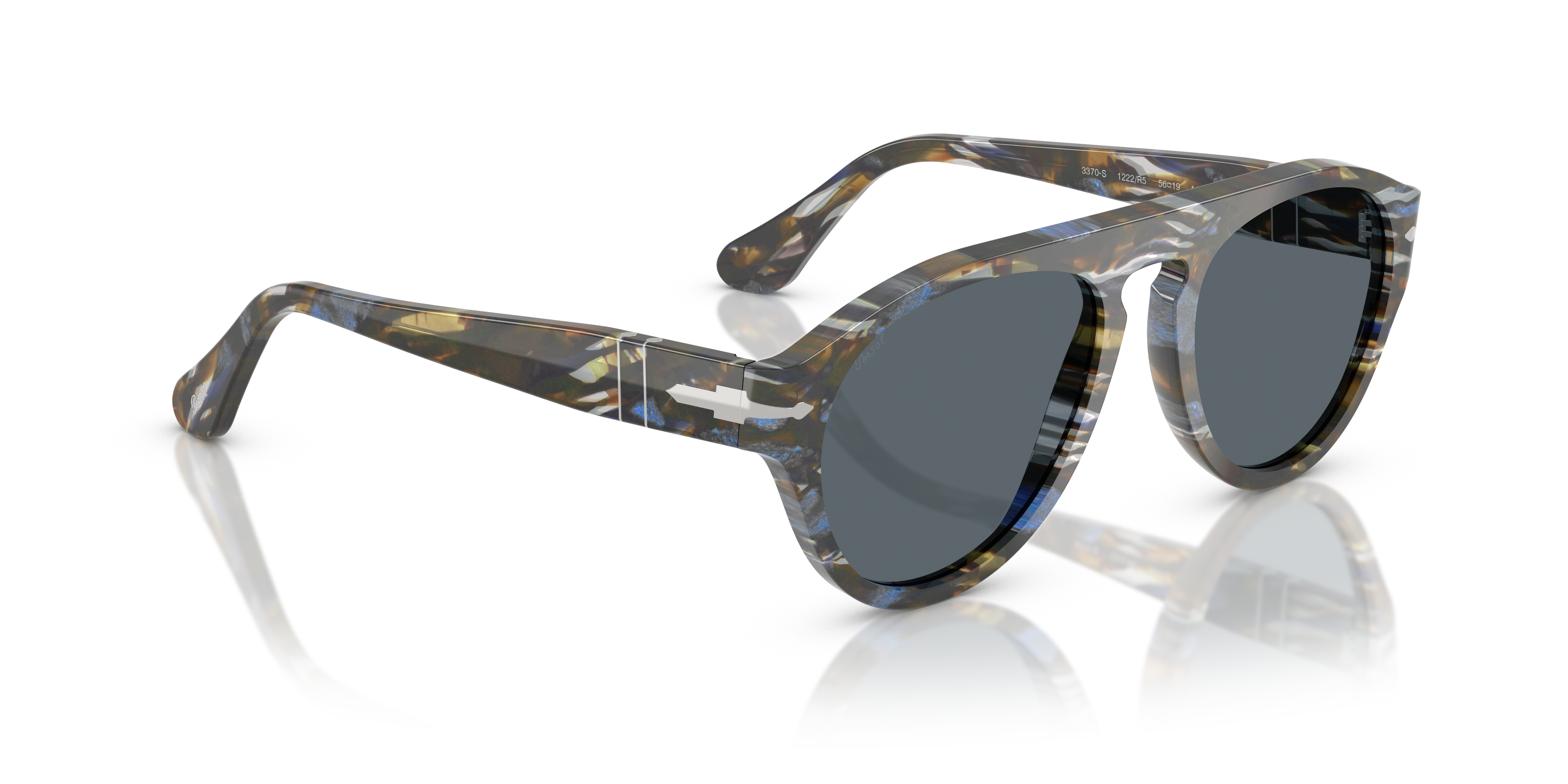 Persol PO3370S Sunglasses in Frost Grey/Nautical Blue | Persol® Persol USA