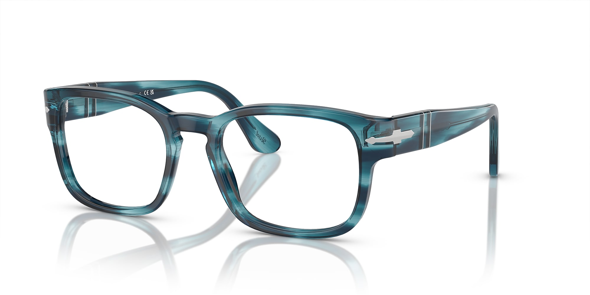 Persol PO3334V Eyeglasses in Striped Blue | Persol® Persol USA
