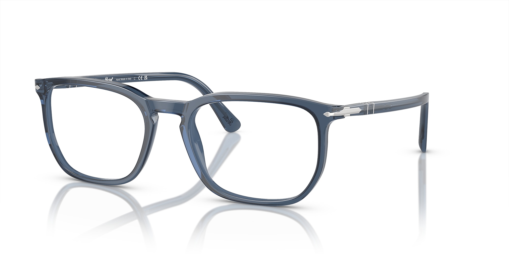 Persol PO3339V Eyeglasses in Transparent Blue | Persol® Persol USA