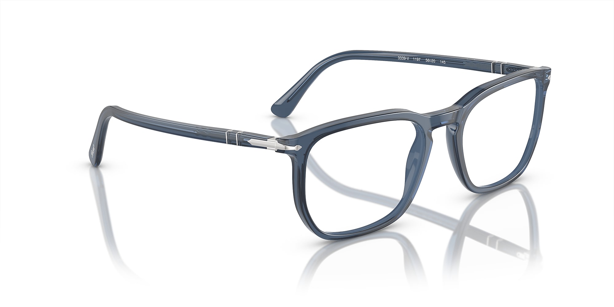 Persol PO3339V Eyeglasses in Transparent Blue | Persol® Persol USA