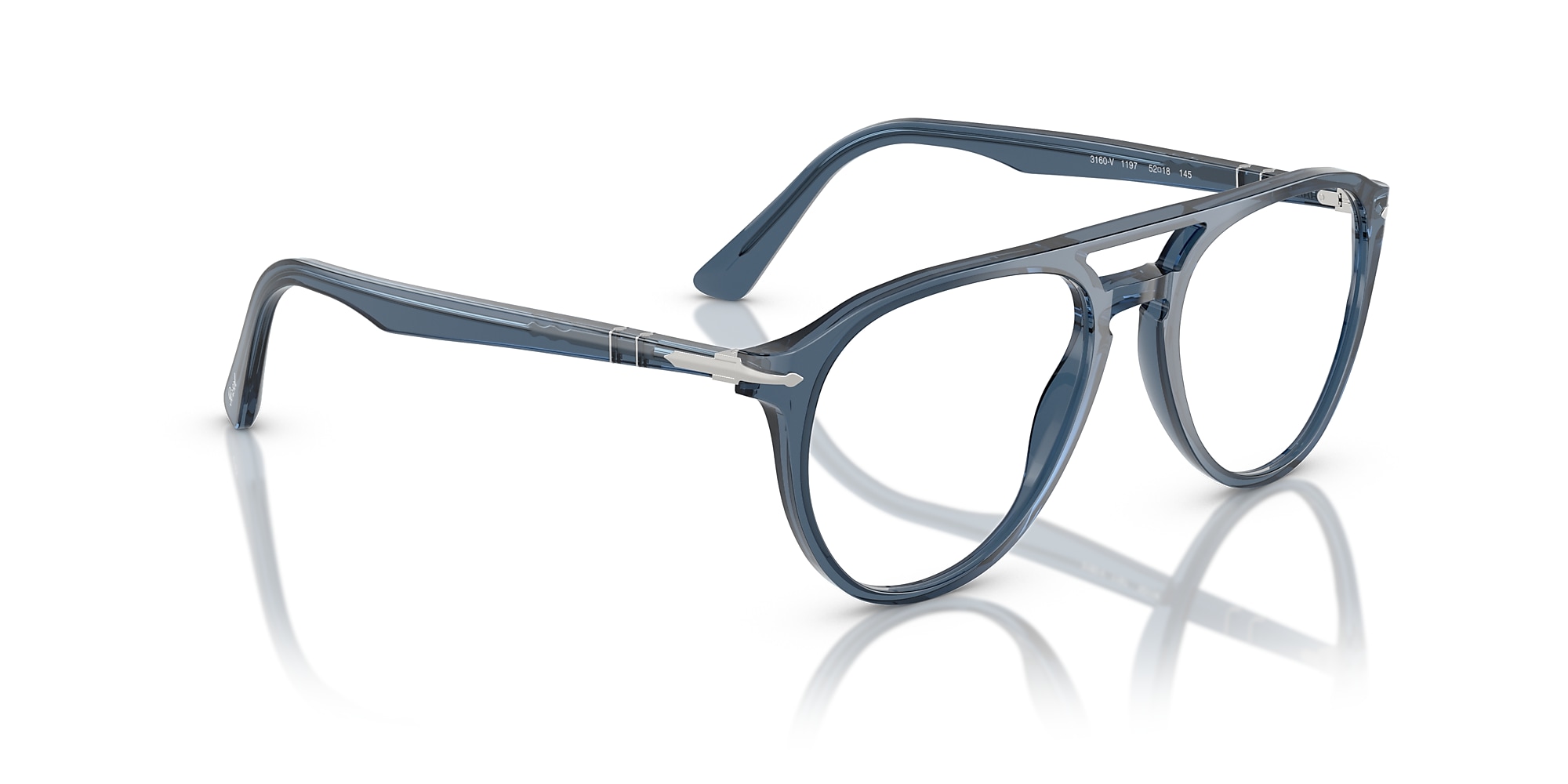 Persol PO3160V Eyeglasses in Transparent Denim Blue | Persol® Persol USA