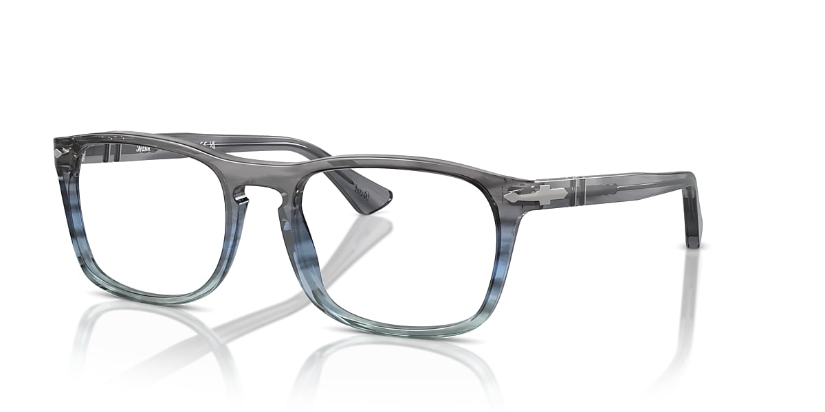Persol PO3344V Eyeglasses in Striped Grey Gradient Blue | Persol ...