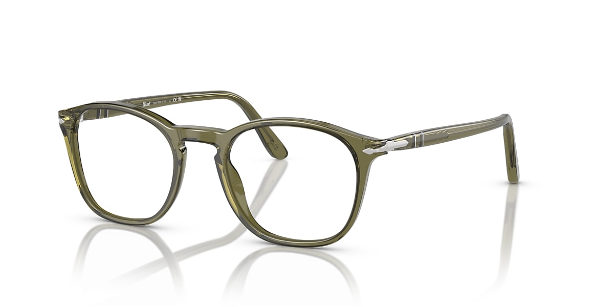 Persol PO3007V Eyeglasses in Olive Transparent | Persol® Persol USA