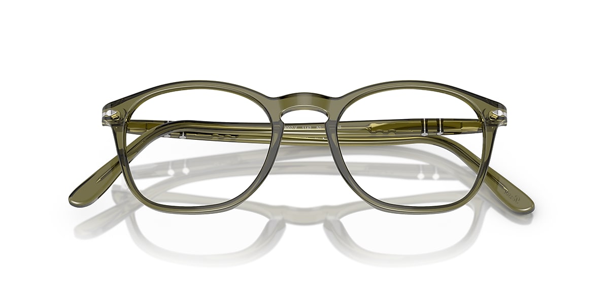 Persol PO3007V Eyeglasses in Olive Transparent | Persol® Persol USA