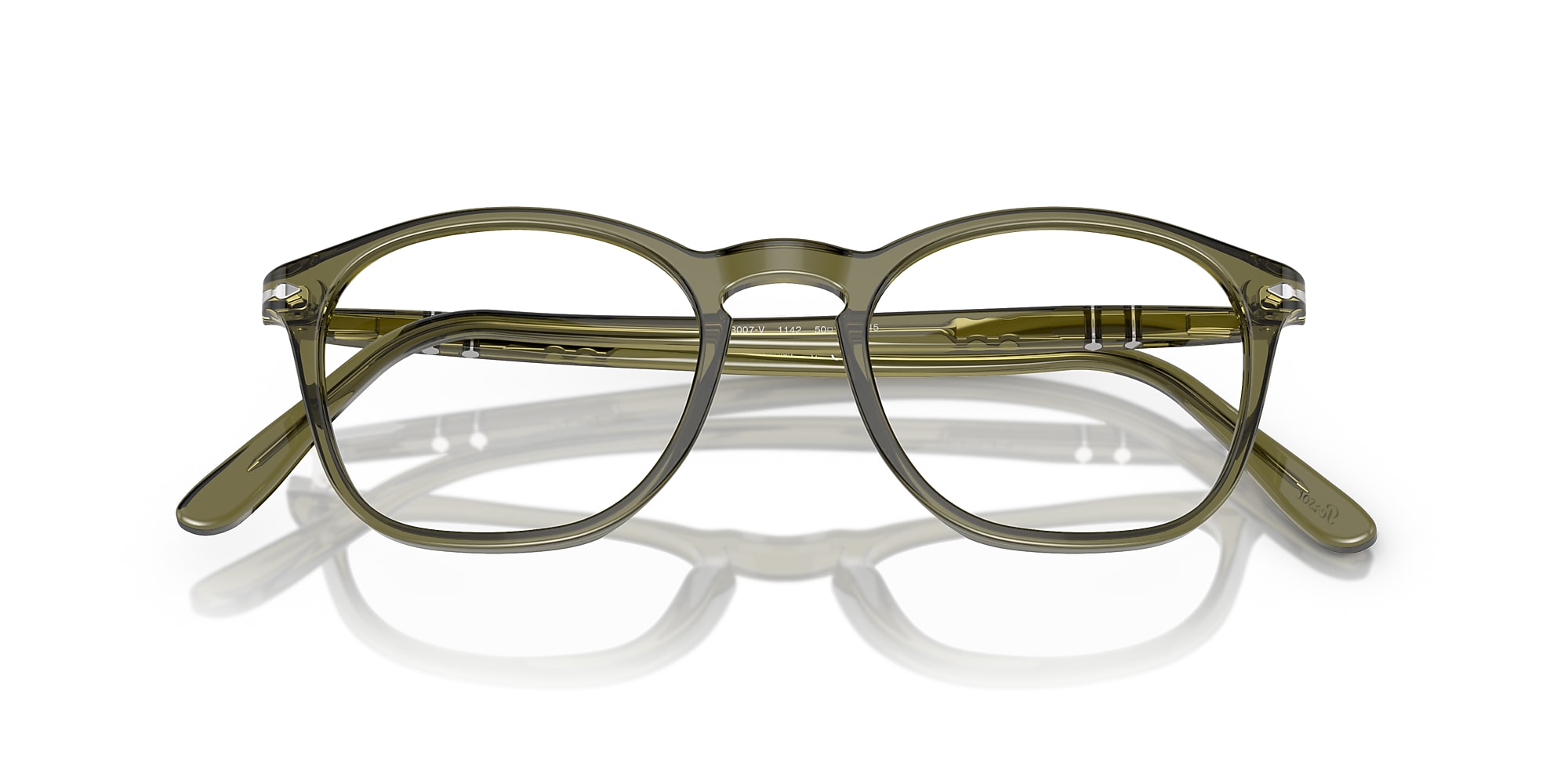 Persol PO3007V Eyeglasses in Olive Transparent | Persol® Persol USA