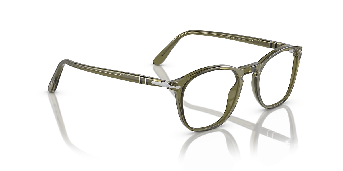 Persol PO3007V Eyeglasses in Olive Transparent | Persol® Persol USA