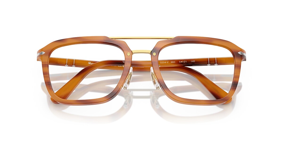 Persol PO0204V - Senna Series Eyeglasses in Striped Brown | Persol ...