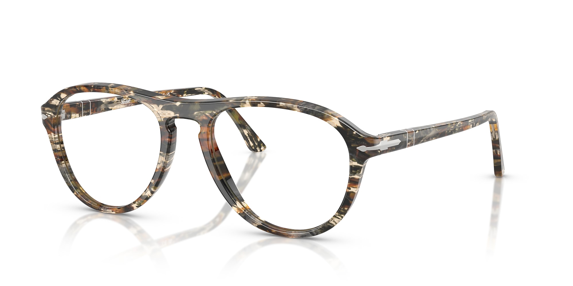 Persol PO3371V - Lynn Eyeglasses in Amber Brown/Pirate Black | Persol ...