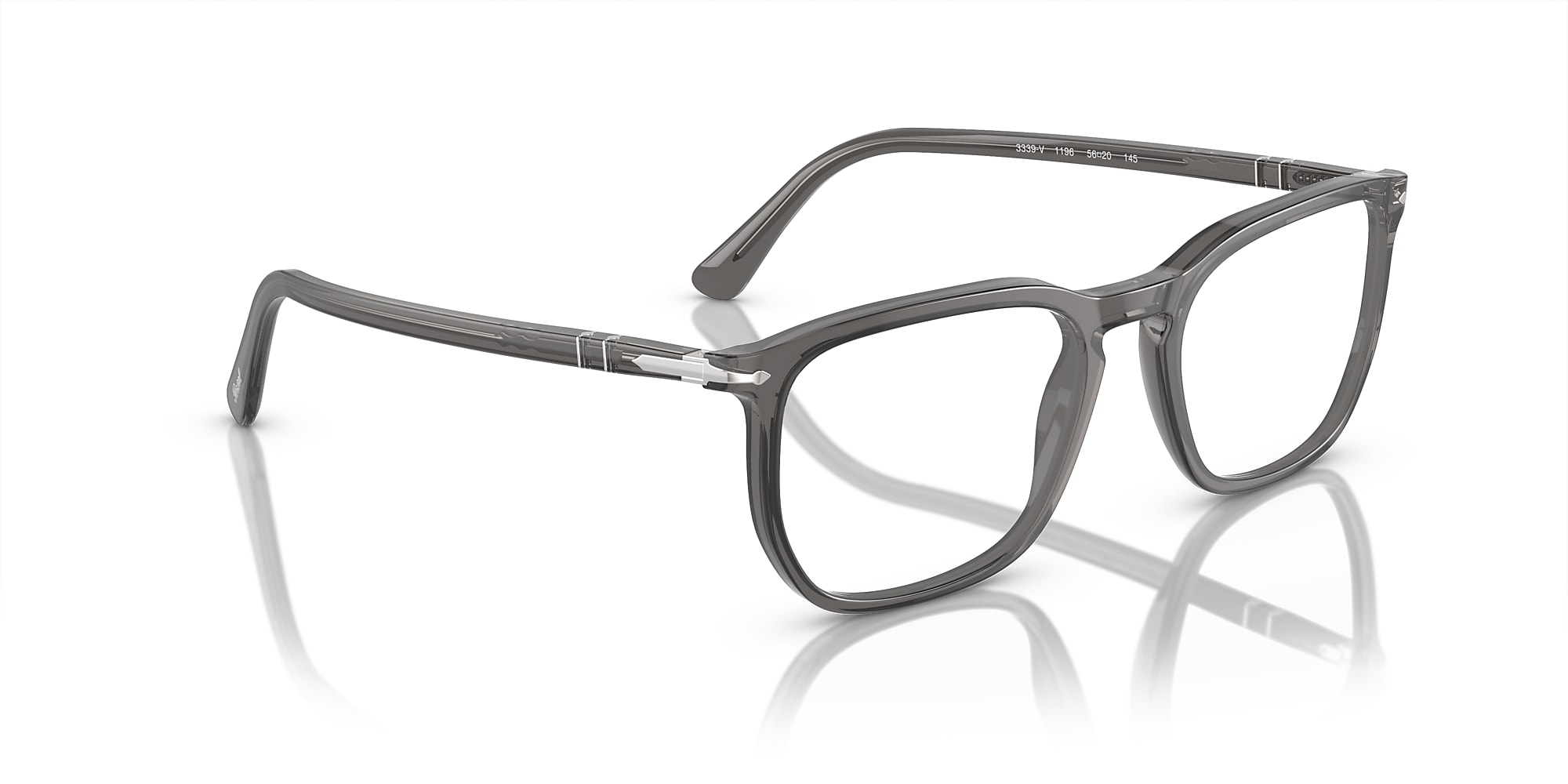 Persol PO3339V Eyeglasses in Transparent Grey | Persol® Persol USA