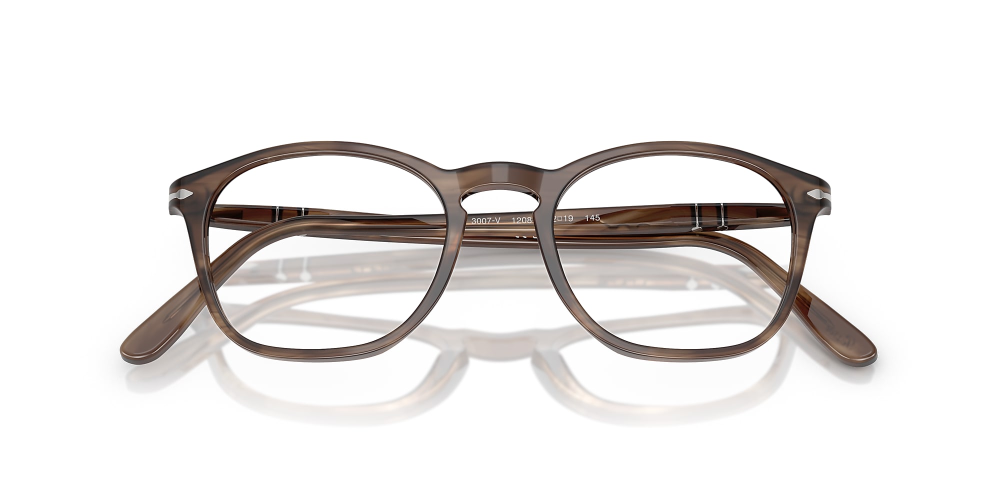 Persol PO3007V Eyeglasses in Striped Brown | Persol® Persol United Kingdom