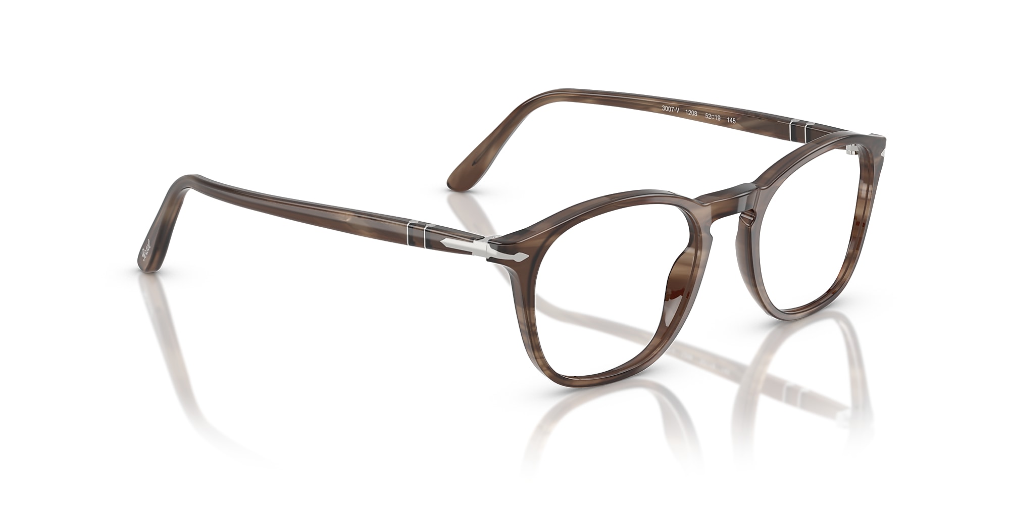 Persol PO3007V Eyeglasses in Striped Brown | Persol® Persol United Kingdom