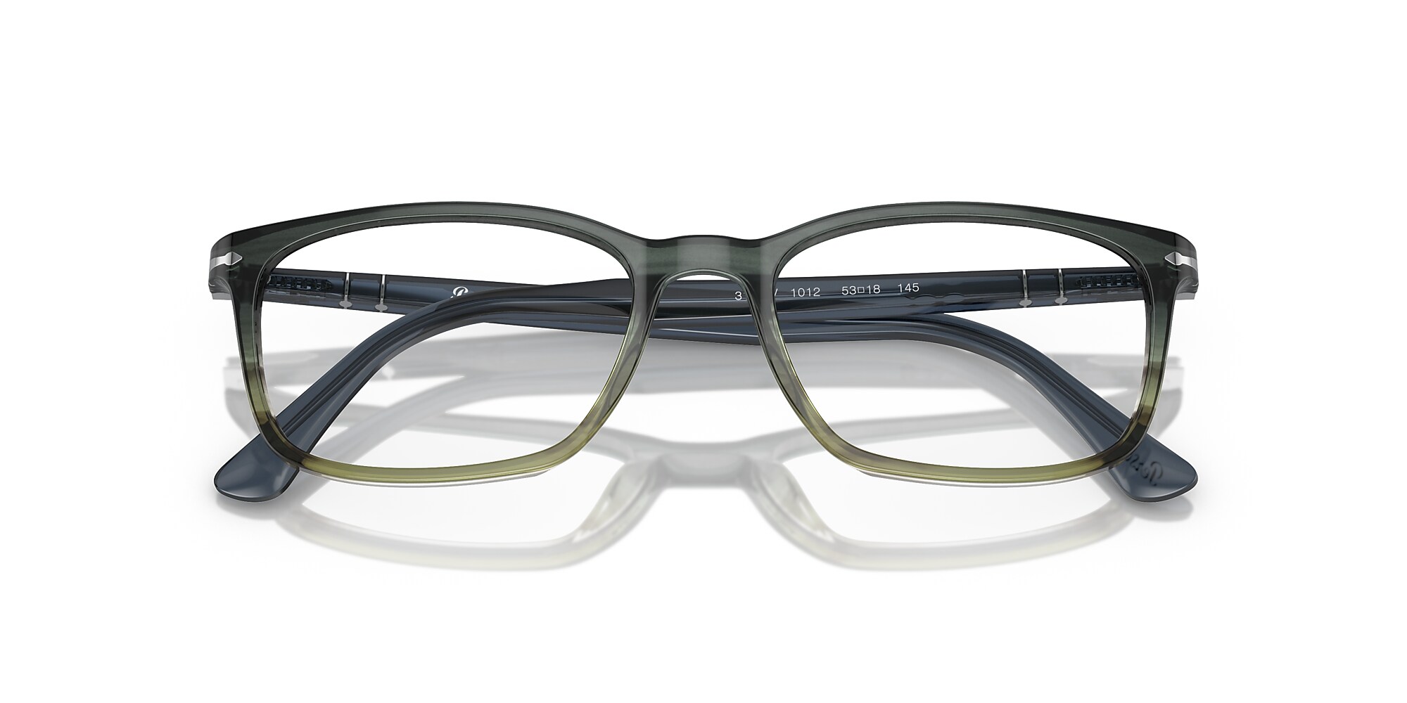 Persol PO3189V Eyeglasses in Grey Striped Green Gradient | Persol ...