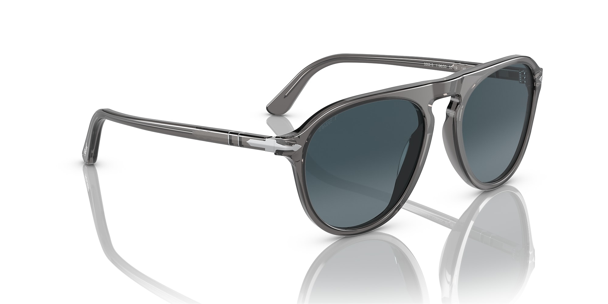 Persol PO3302S Sunglasses in Transparent Grey | Persol® Persol USA