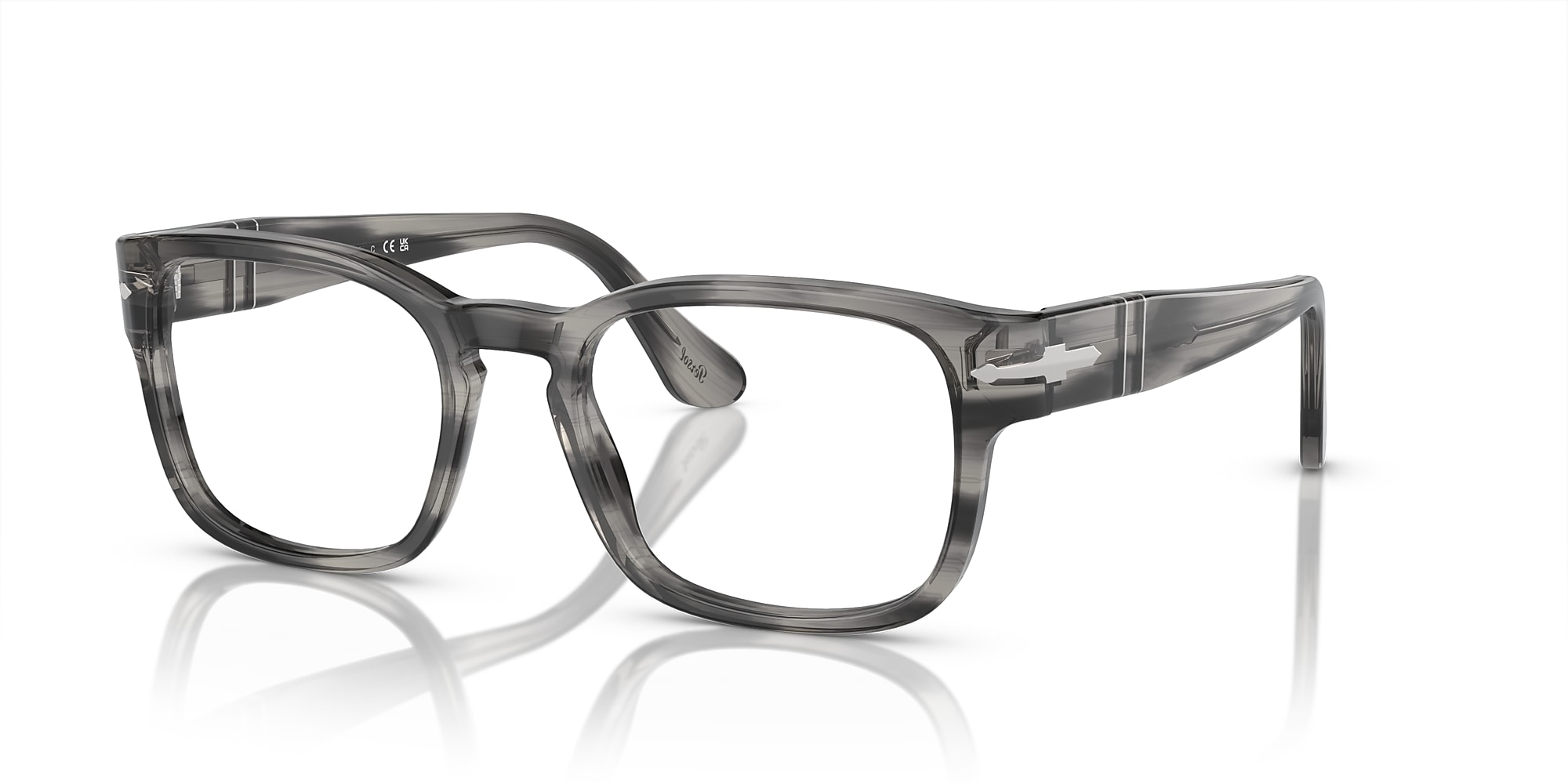 Persol PO3334V Eyeglasses in Striped Grey | Persol® Persol USA