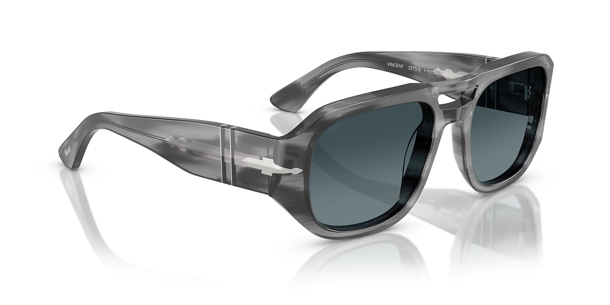 Persol PO3373S - Vincent Sunglasses in Striped Grey | Persol® Persol ...