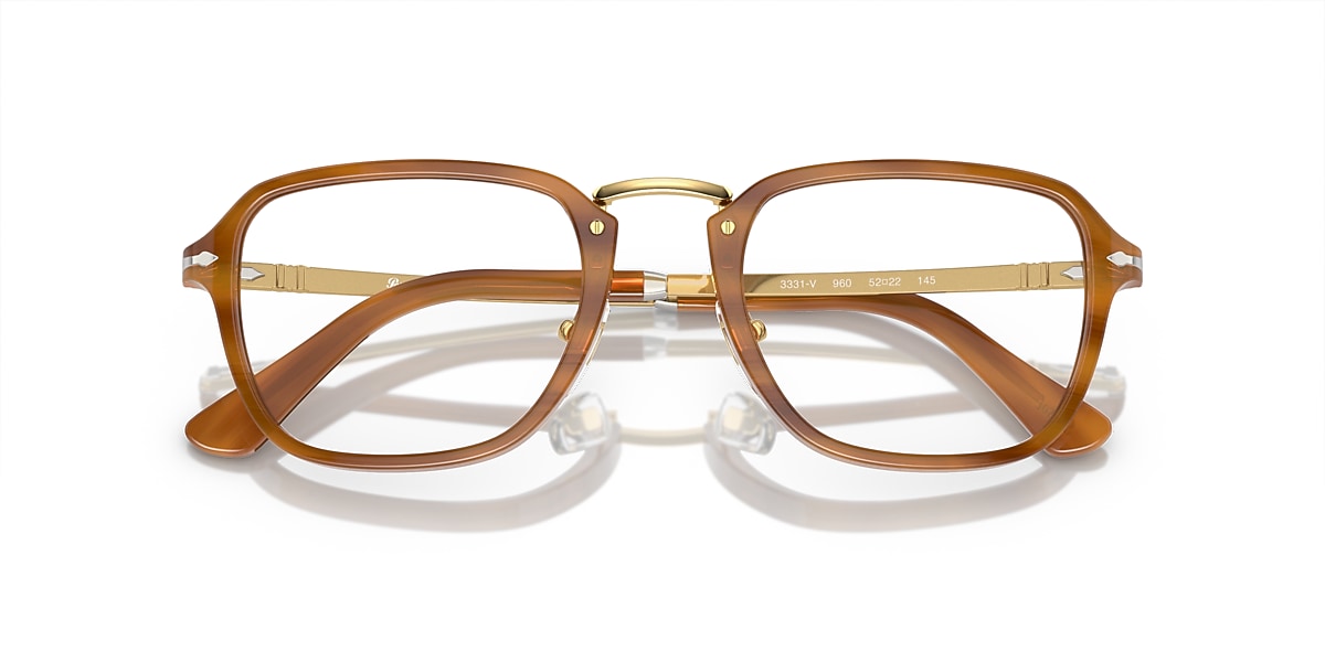 Persol PO3331V Eyeglasses in Striped Brown | Persol® Persol USA
