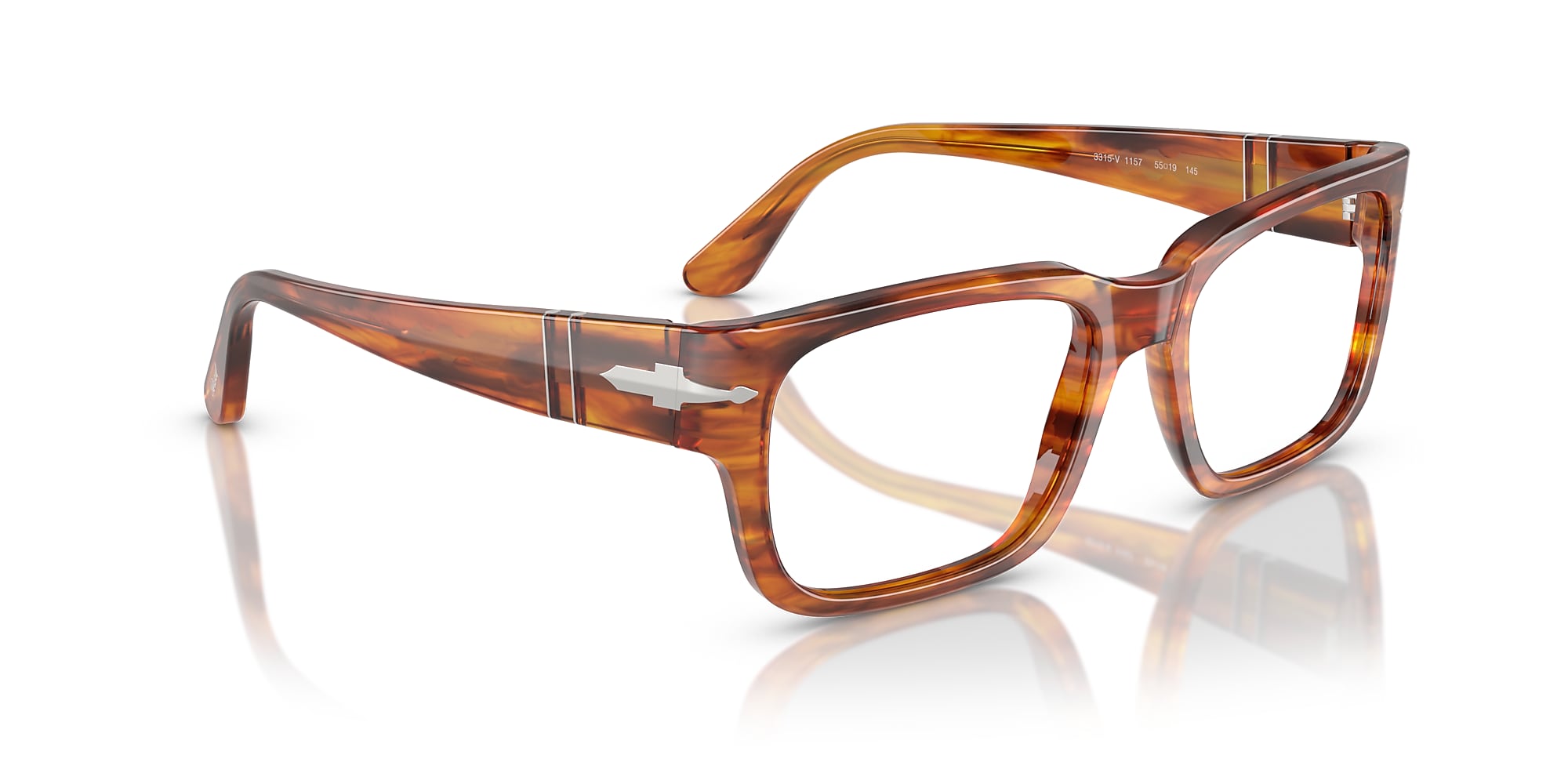 Persol PO3315V Eyeglasses in Striped Brown | Persol® Persol USA