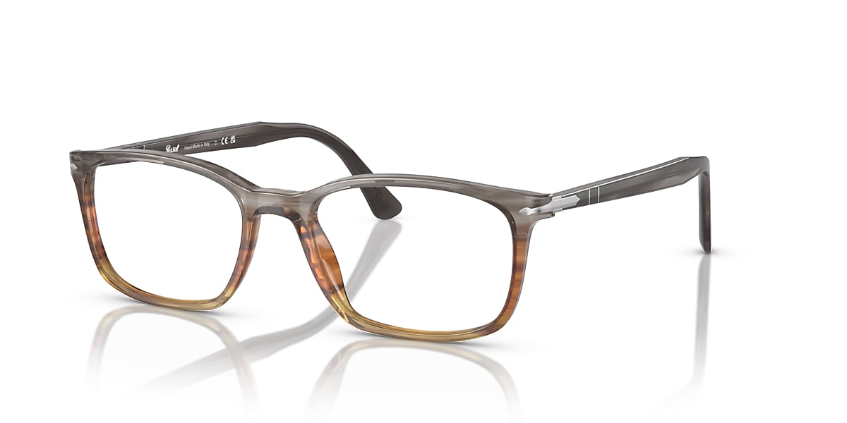 Persol PO3189V Eyeglasses in Striped Grey/Gradient Brown | Persol ...