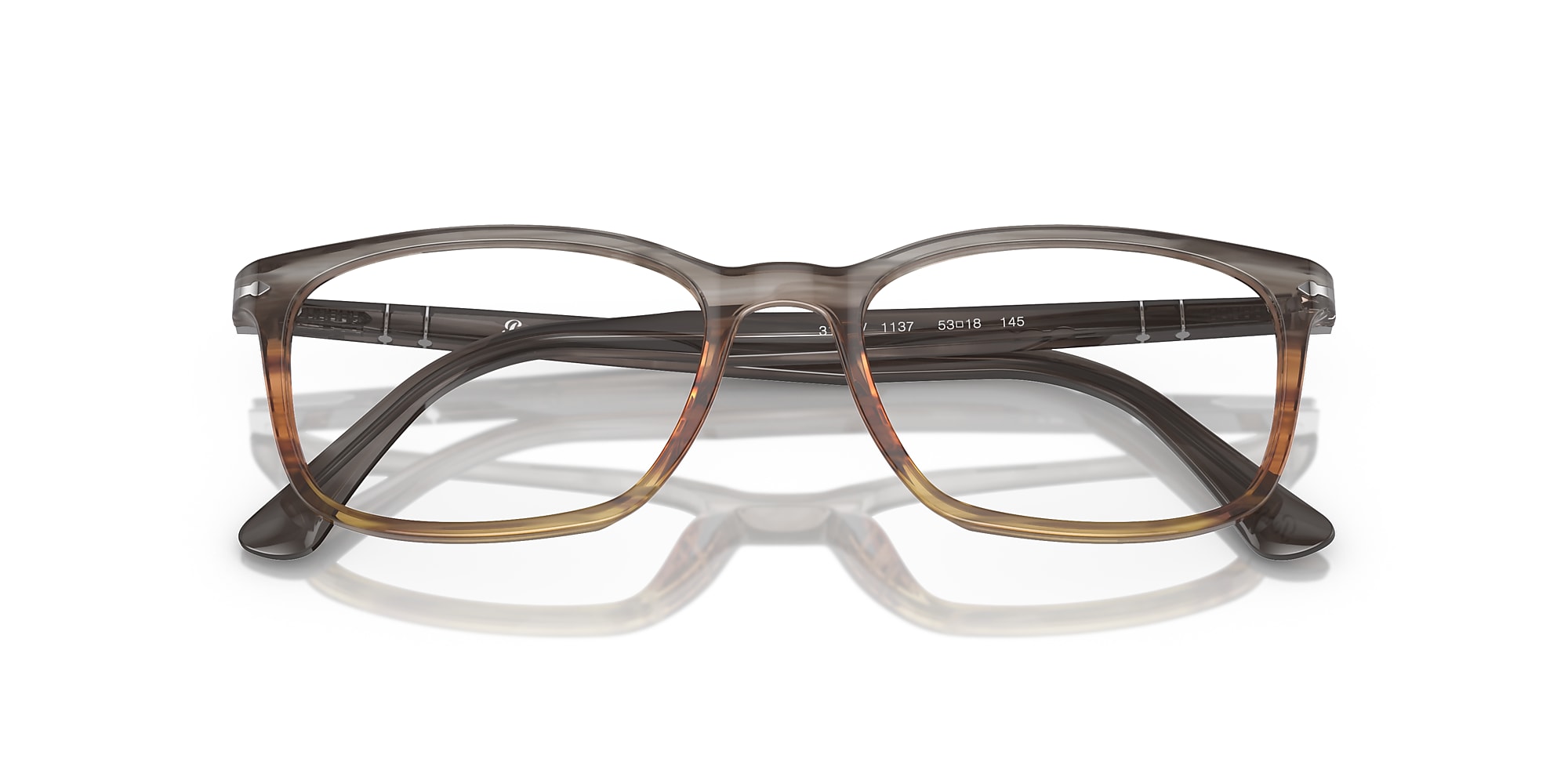 Persol PO3189V Eyeglasses in Striped Grey/Gradient Brown | Persol ...