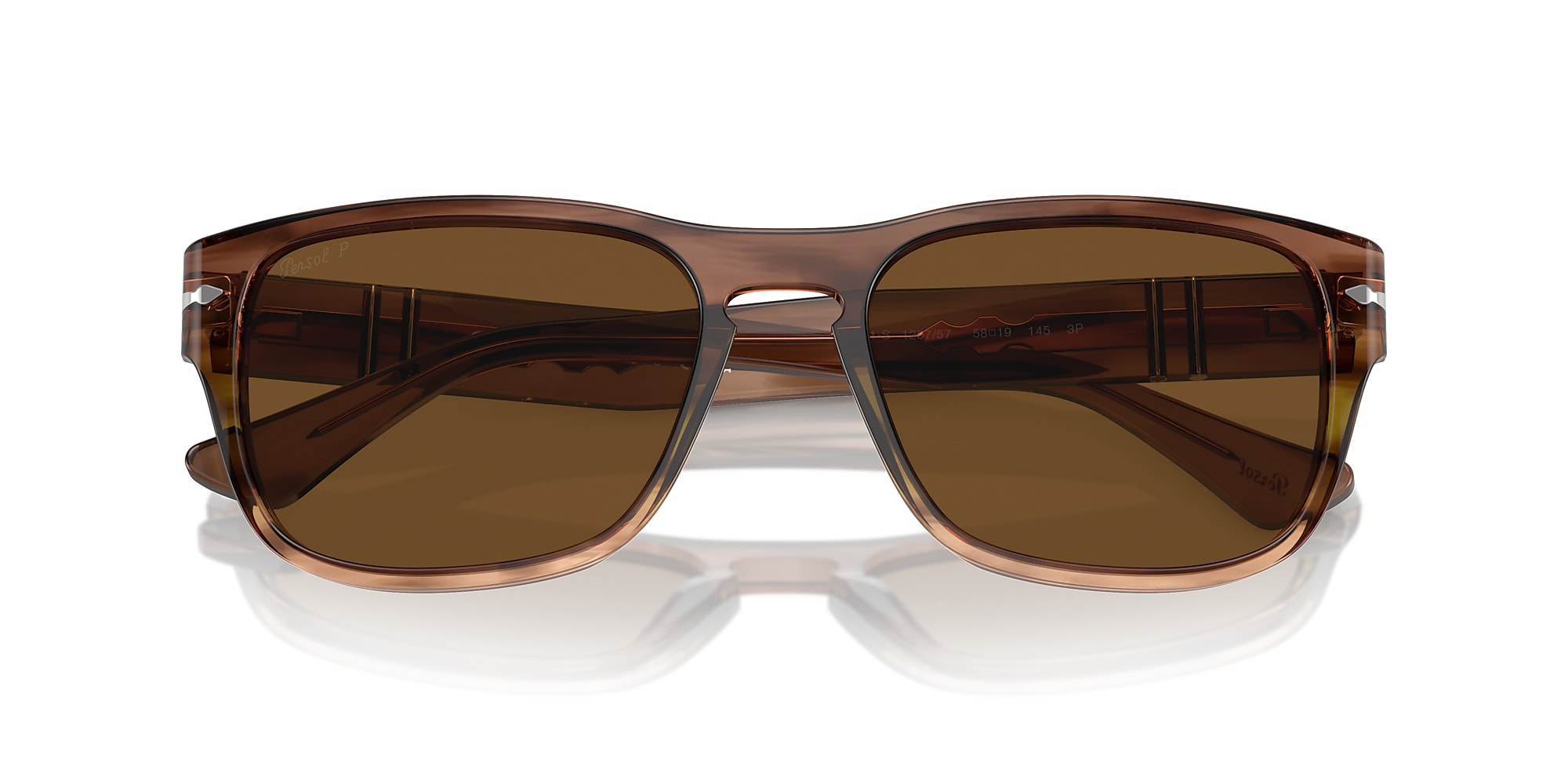 Persol PO3341S Sunglasses in Striped Brown Green | Persol® Persol USA