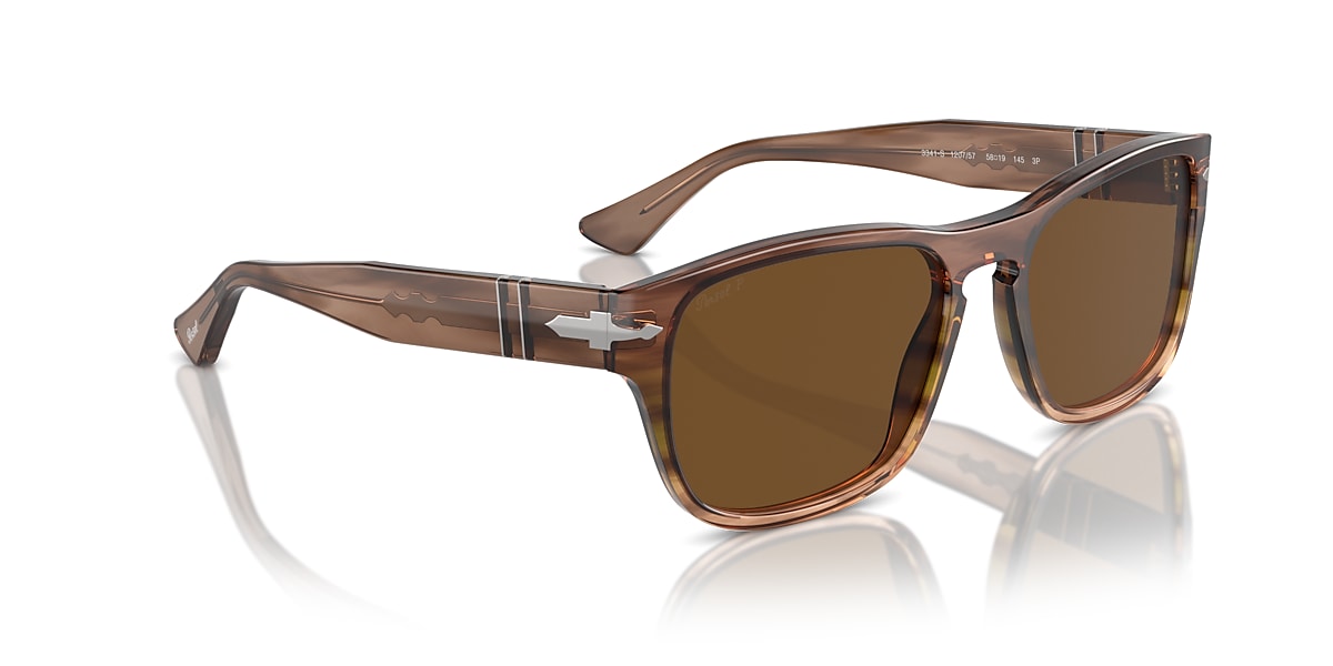 Persol PO3341S Sunglasses in Striped Brown Green | Persol® Persol USA