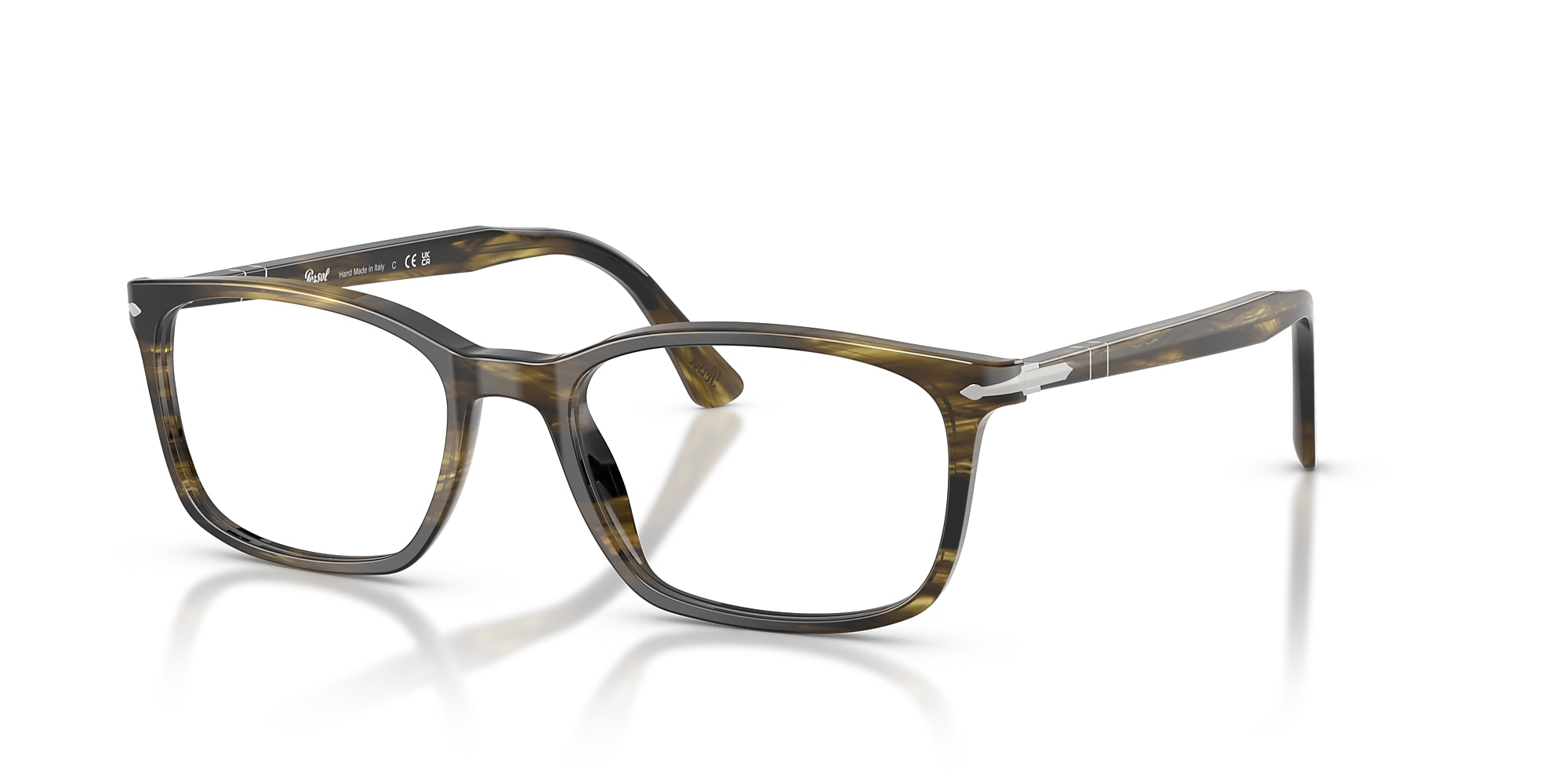 Gafas de Vista PO3189V - Striped Black & Olive Green - Lente De ...