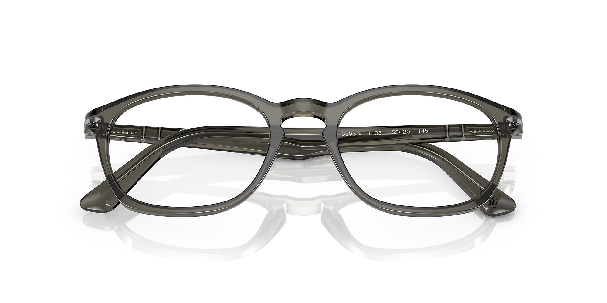 Persol PO3303V Eyeglasses in Taupe Grey Transparent | Persol® Persol USA