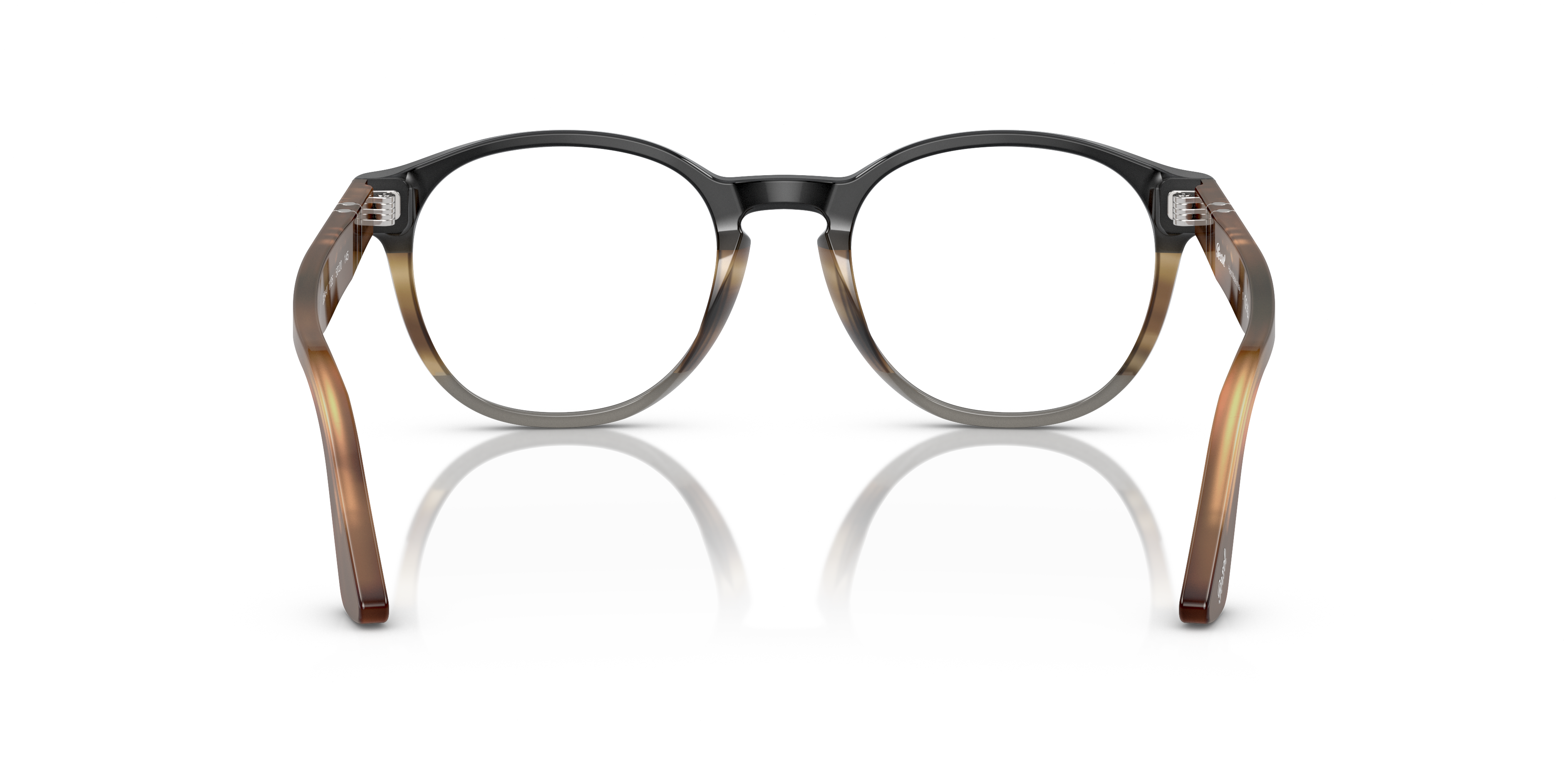 Persol PO3284V Eyeglasses in Black Cut Net Striped Brown Cut Net Grey ...