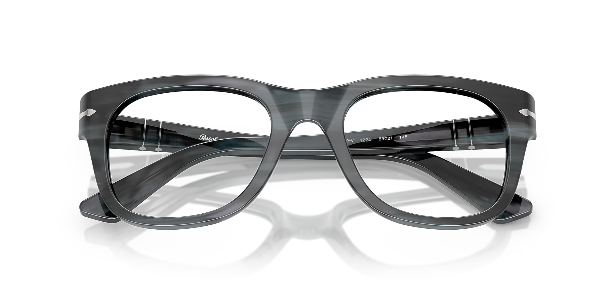 Persol PO3372V Eyeglasses in Striped Grey | Persol® Persol International