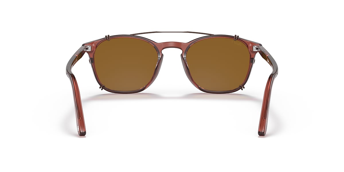 Persol PO3007C Clip Eyeglasses in Brown | Persol® Persol USA