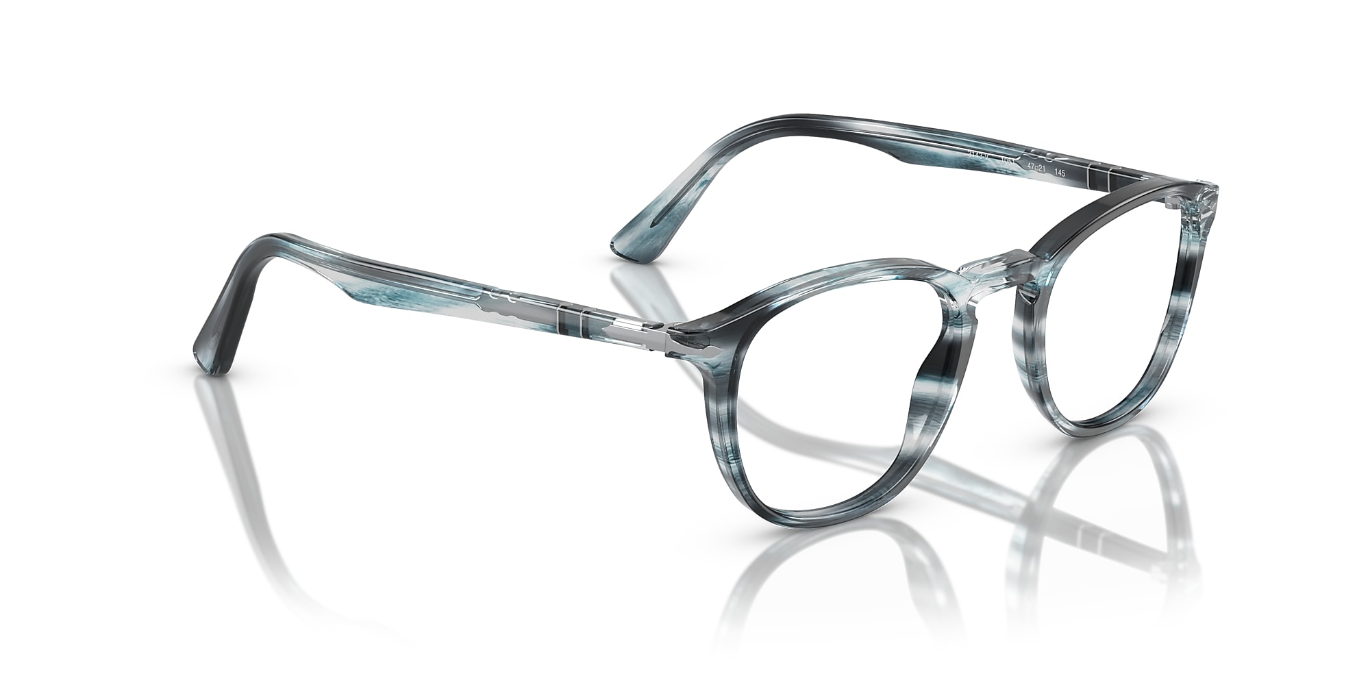Persol PO3143V Eyeglasses in Striped Grey | Persol® Persol USA
